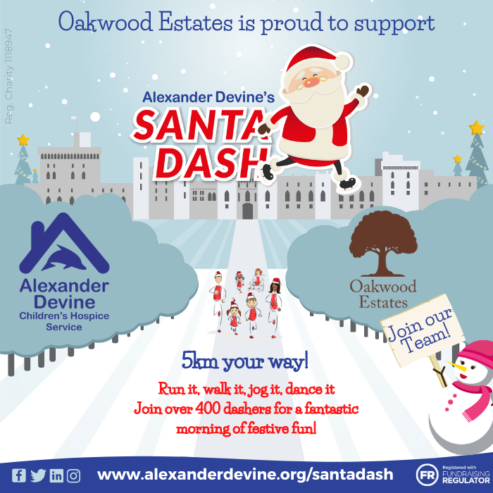 Oakwood Estates is proud to sponsor the Alexander Devine Santa Dash