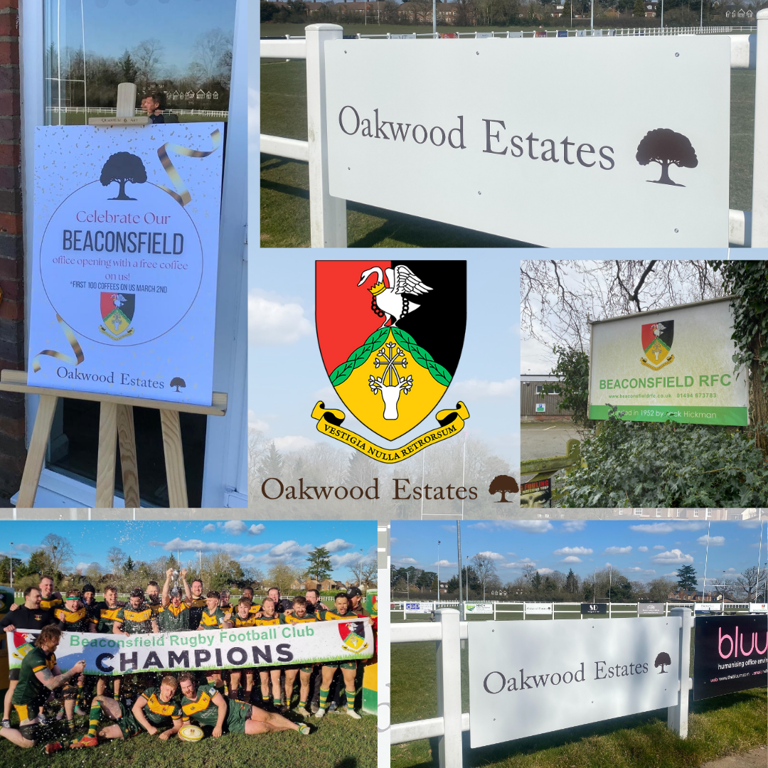 Oakwood Estates are proud sponsors of the Beaconsfield Rugby Club